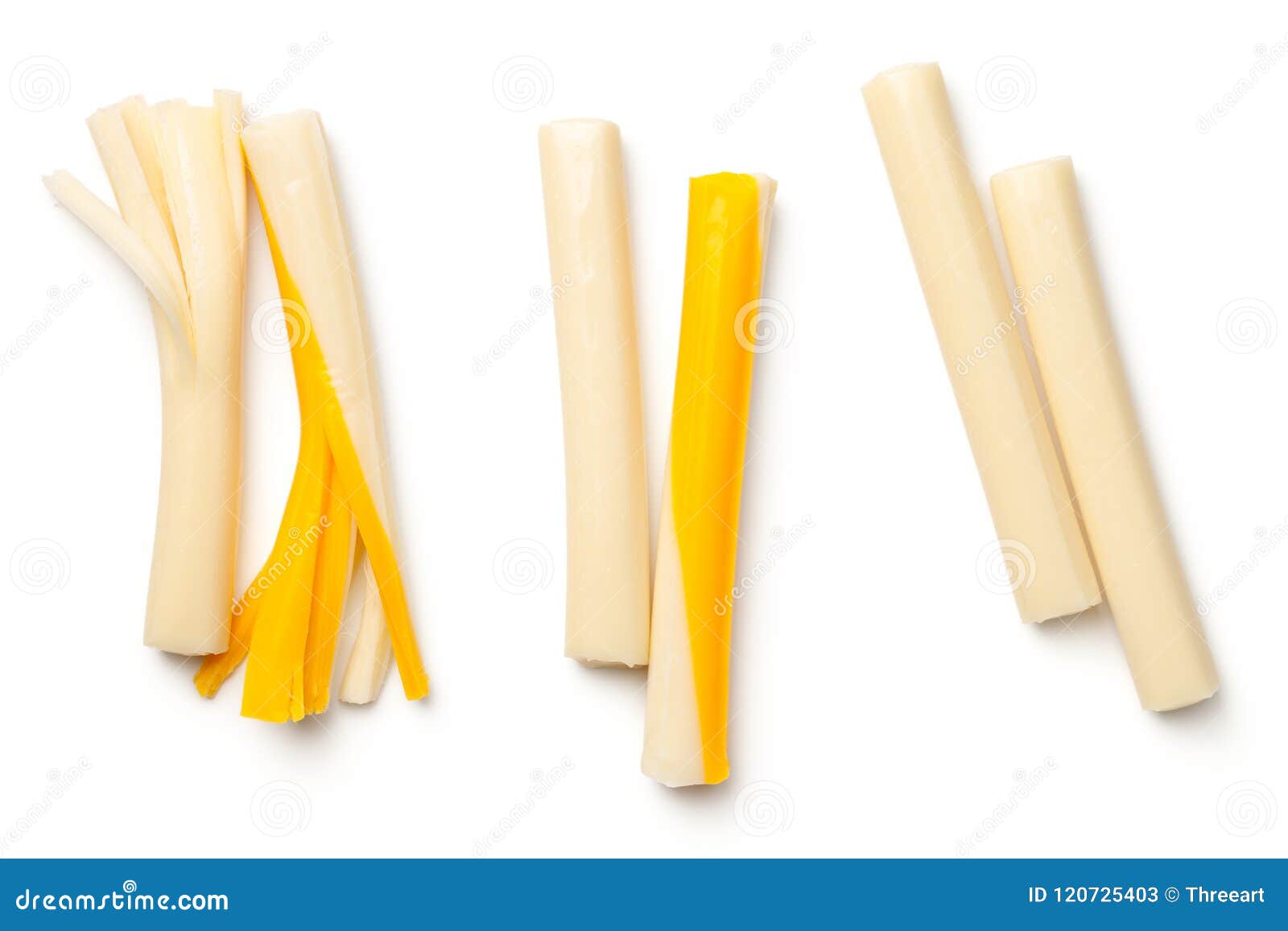 String Cheese Isolated on White Background Stock Image - Image of snack ...