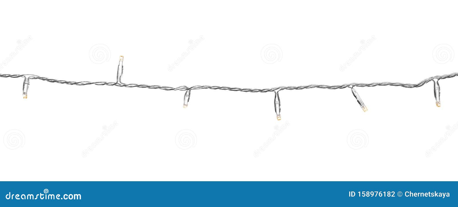 String of Christmas Lights on White Stock Photo - Image of colorful ...