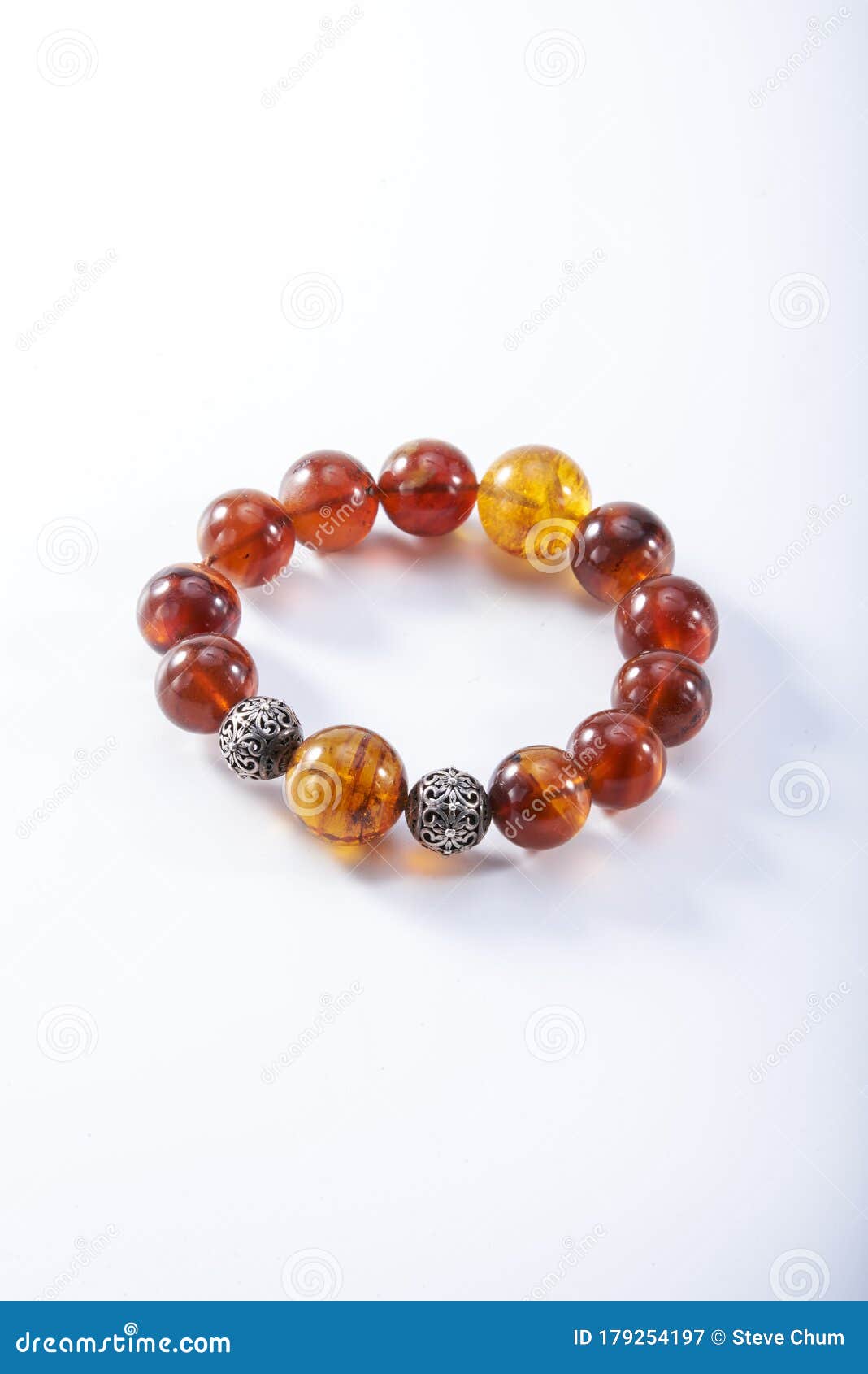 A String of Crystal Brown Amber Bracelets Stock Image - Image of ...