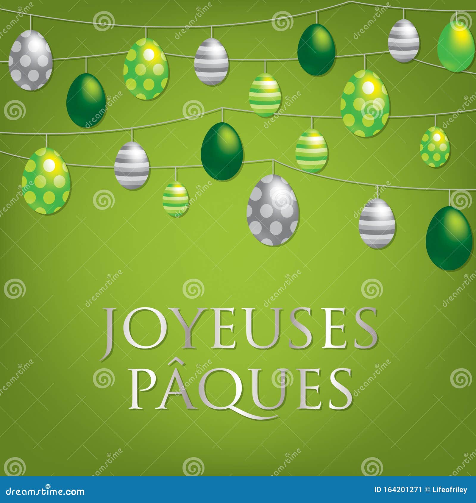 String of Easter eggs card stock vector. Illustration of gift - 164201271