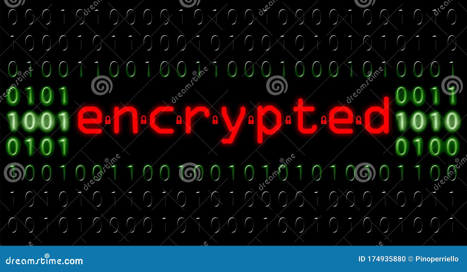 Encrypted Binary Ascii Computer Code On Black Background Green Binary Code Computer Stock