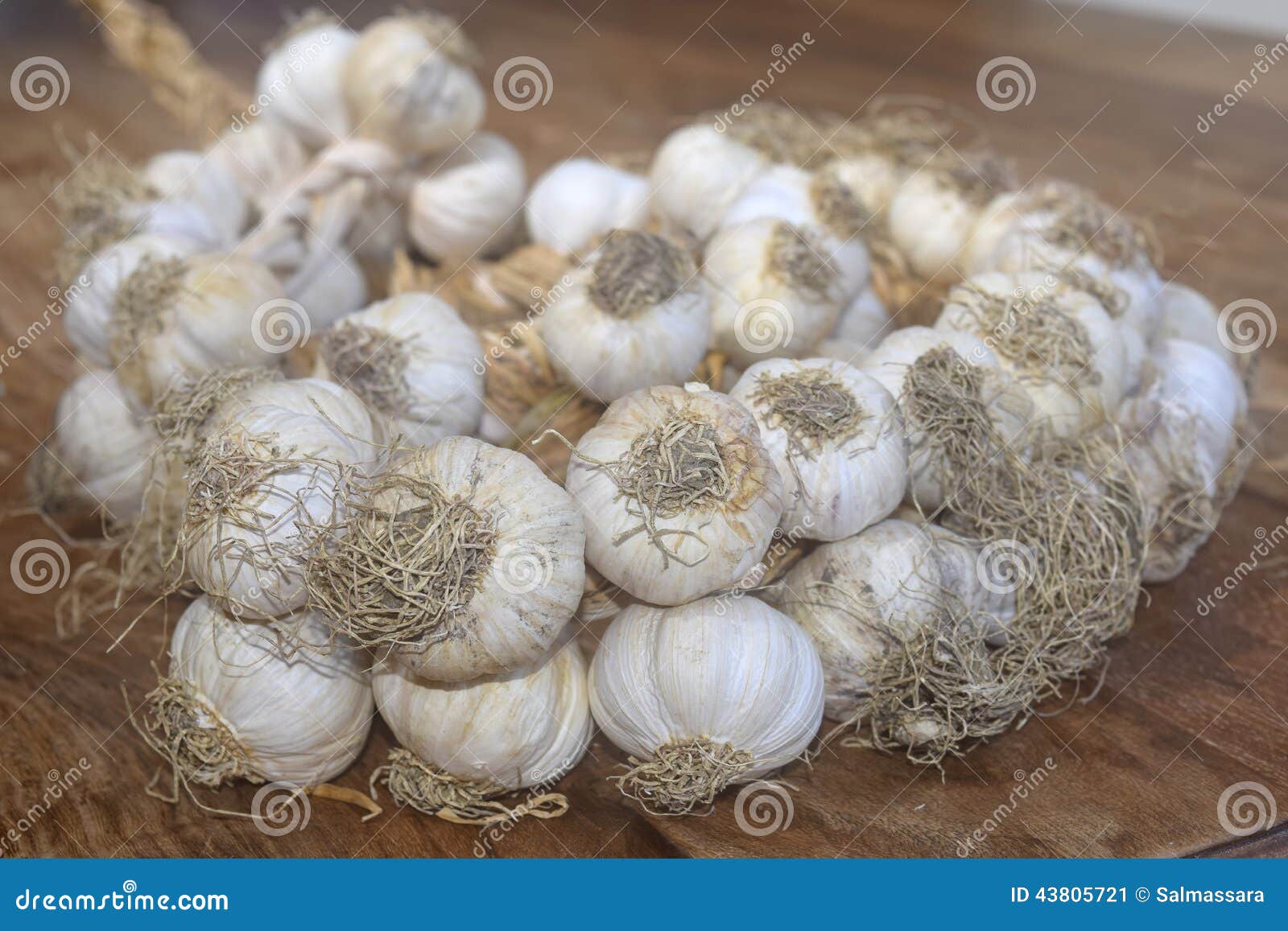 String of garlic stock image. Image of cook, food, fresh - 43805721