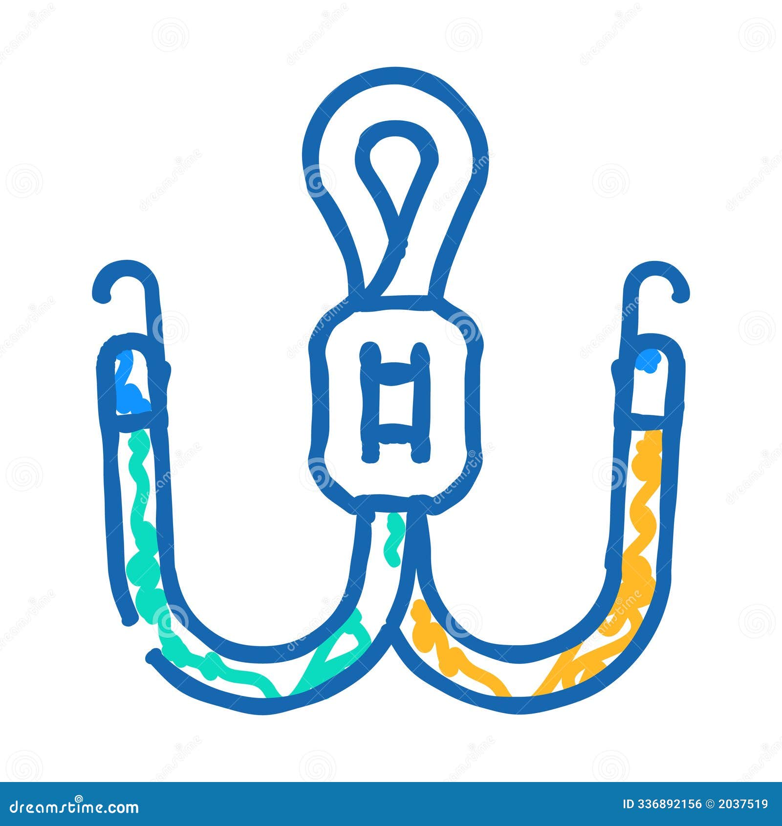 String for Glasses Icon Doodle Illustration Stock Vector - Illustration ...