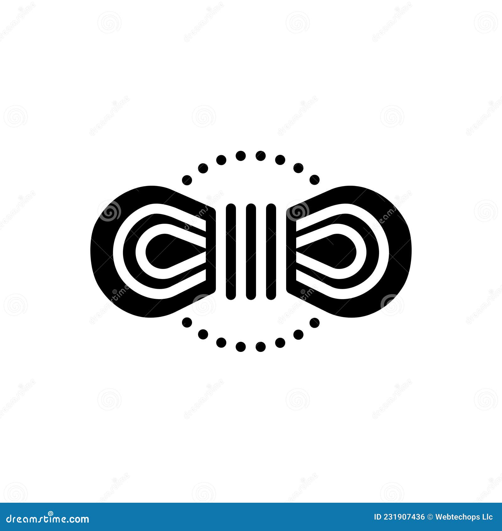 Black Solid Icon for String, Twine and Cord Stock Vector - Illustration ...
