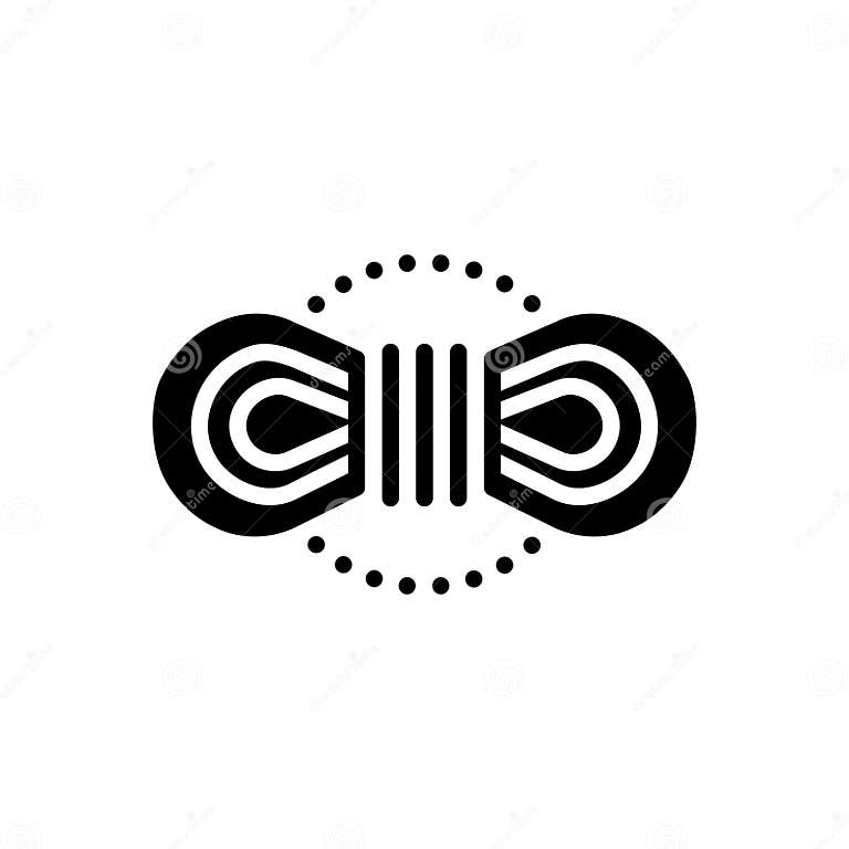 Black Solid Icon for String, Twine and Cord Stock Vector - Illustration ...