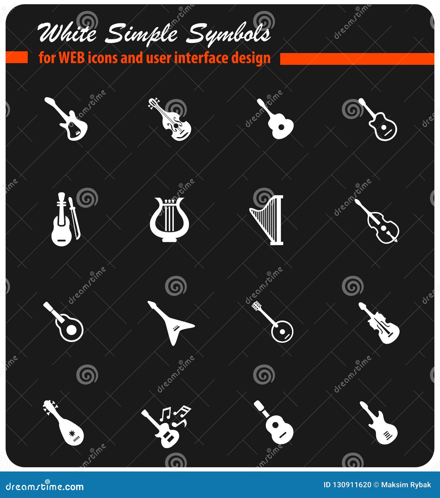 String Instruments Icon Set Stock Vector - Illustration of violin ...