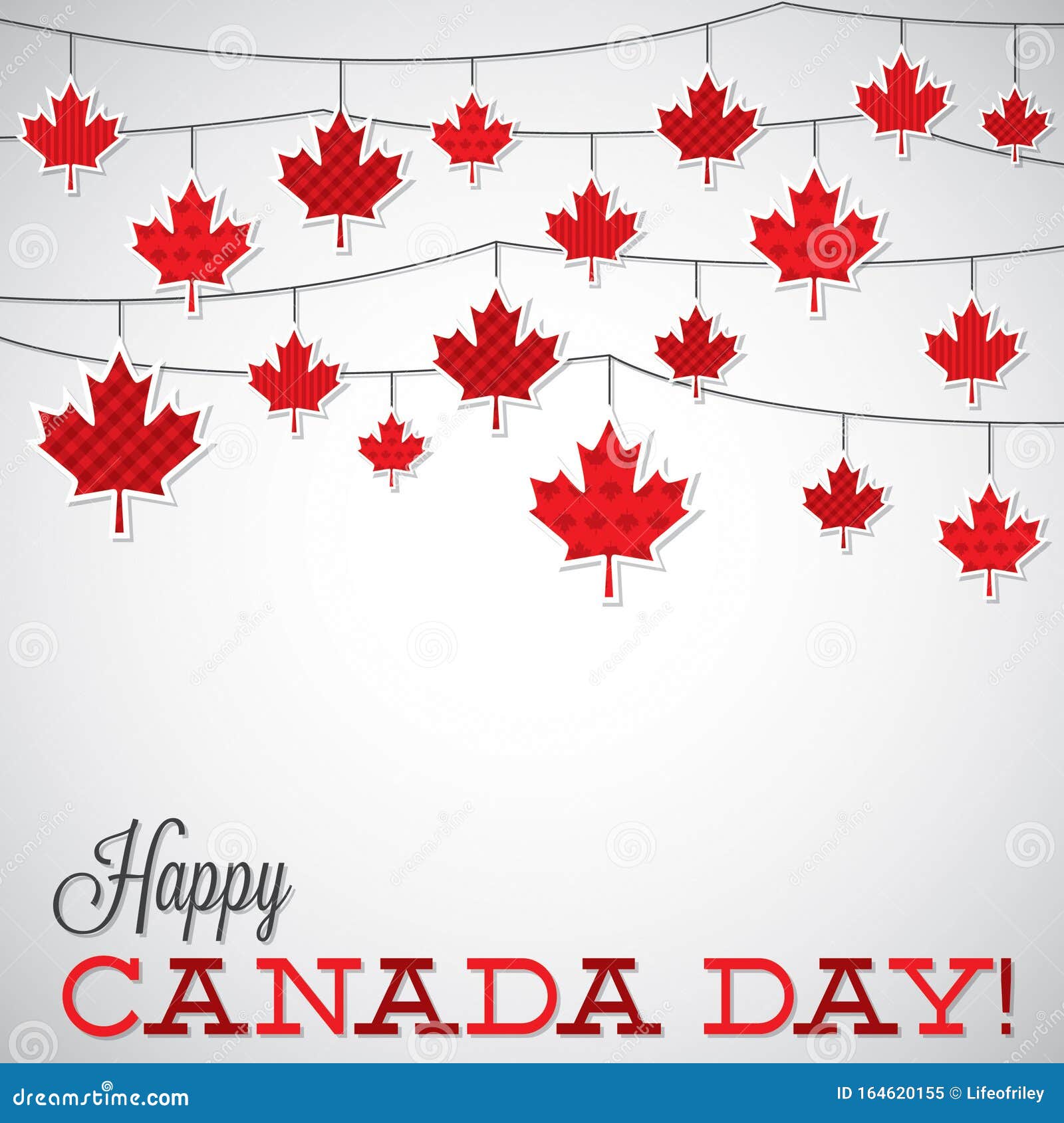 Happy Canada Day Maple Leaf Card Stock Vector - Illustration of flyer ...