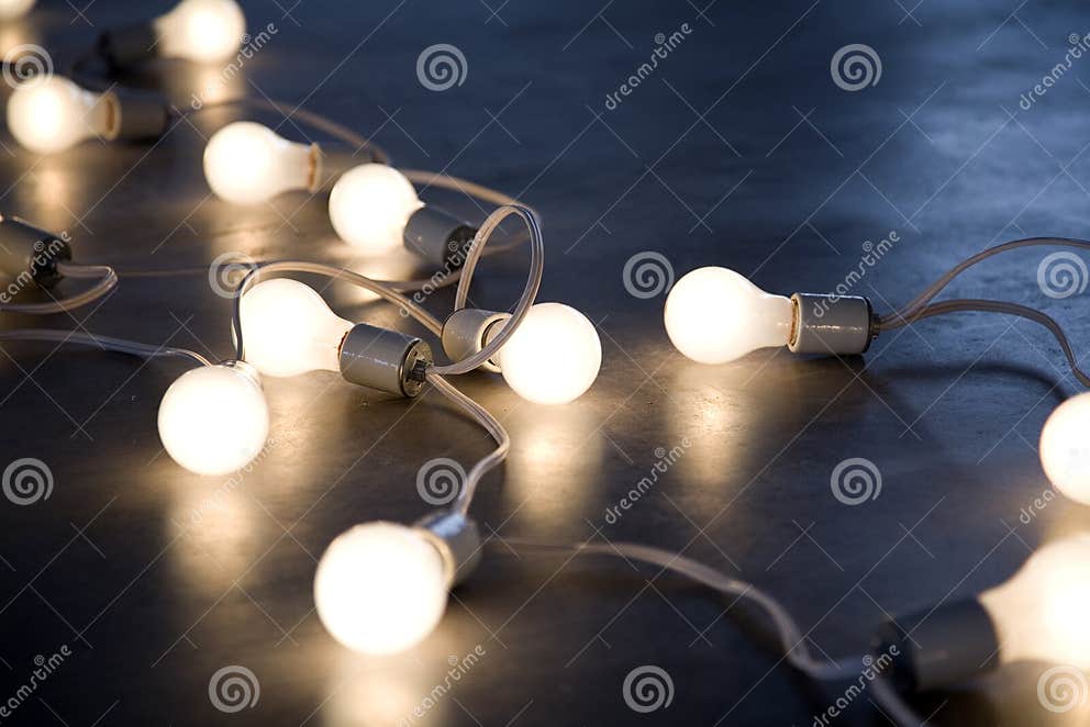 String of lightbulbs stock image. Image of lightbulbs - 13835249