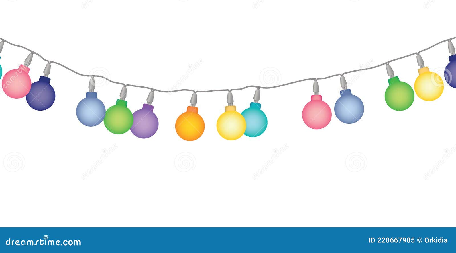 String lights illustration stock vector. Illustration of vector - 220667985