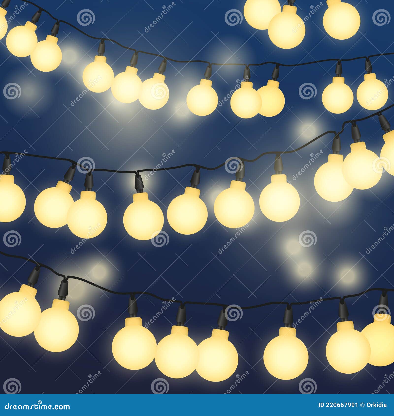 String lights illustration stock vector. Illustration of concert ...
