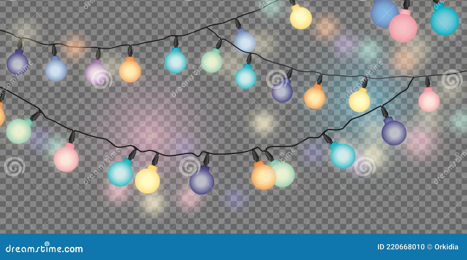 String lights illustration stock vector. Illustration of customizable ...