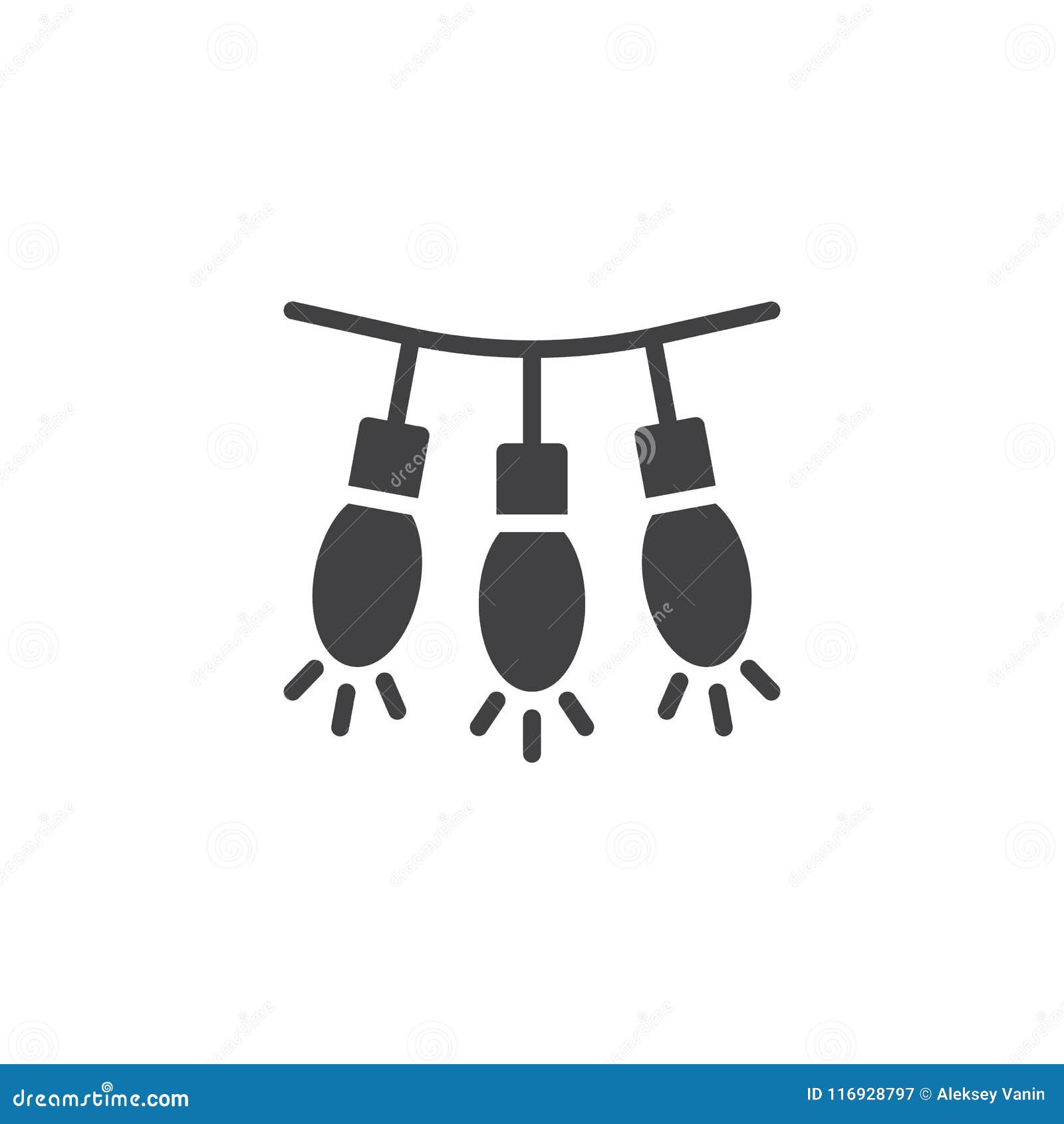 String lights vector icon stock vector. Illustration of hanging - 116928797