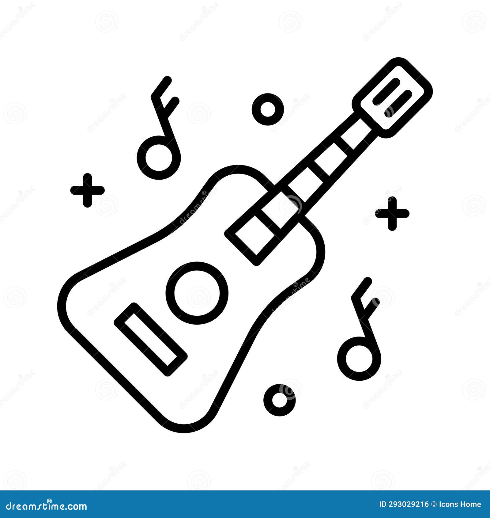 A String Musical Instrument Vector Design, Premium Icon of Guitar in ...