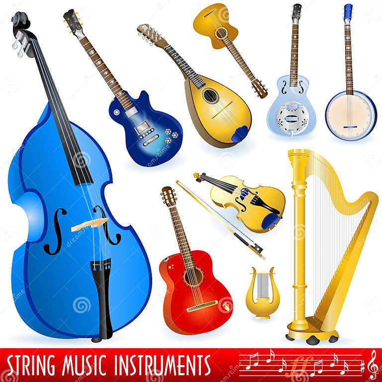 String musical instruments stock vector. Illustration of decorative ...