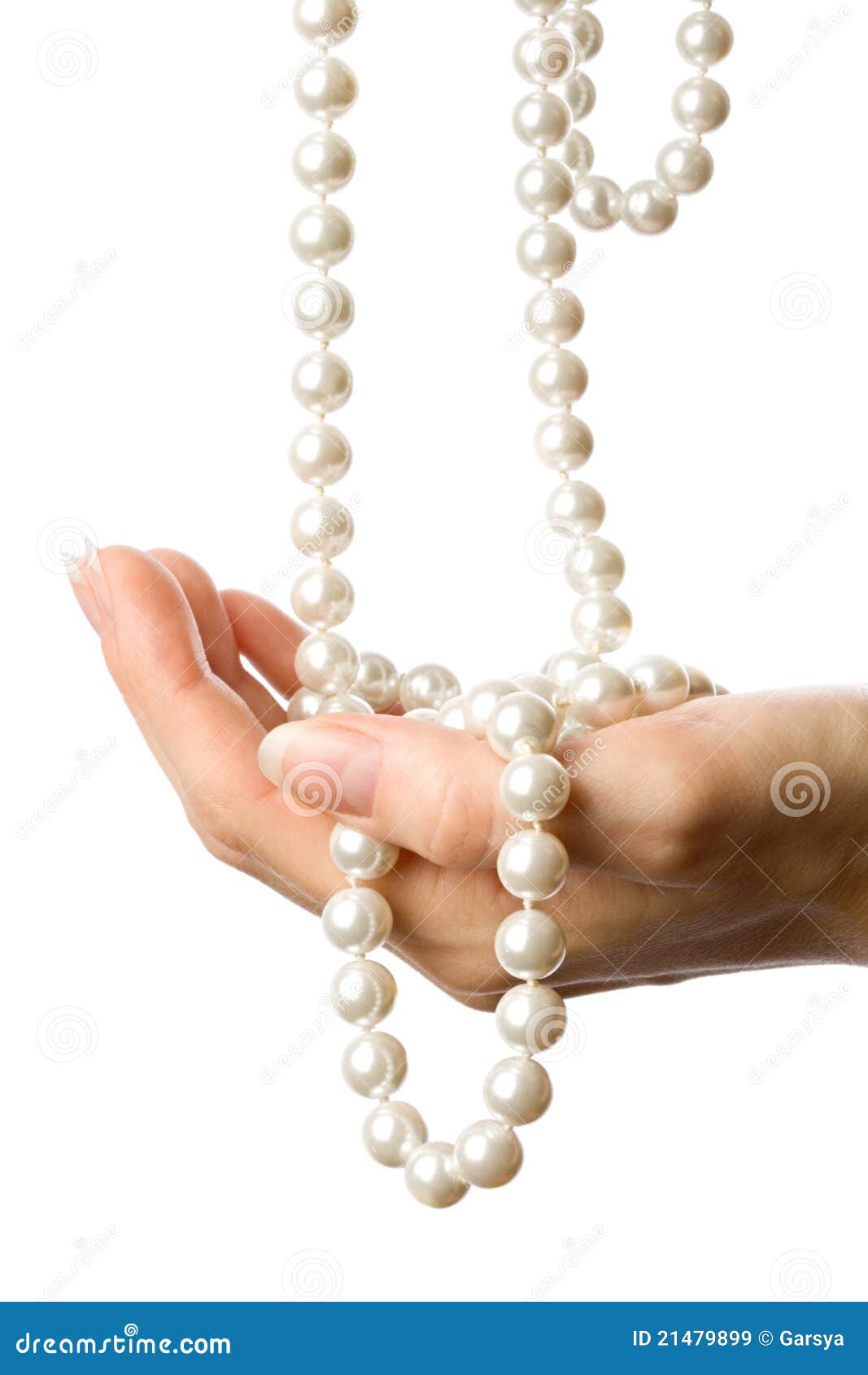 String of pearls stock image. Image of hand, bead, nail - 21479899
