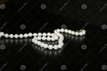 String of Pearls stock image. Image of pearls, black, elegant - 6659175