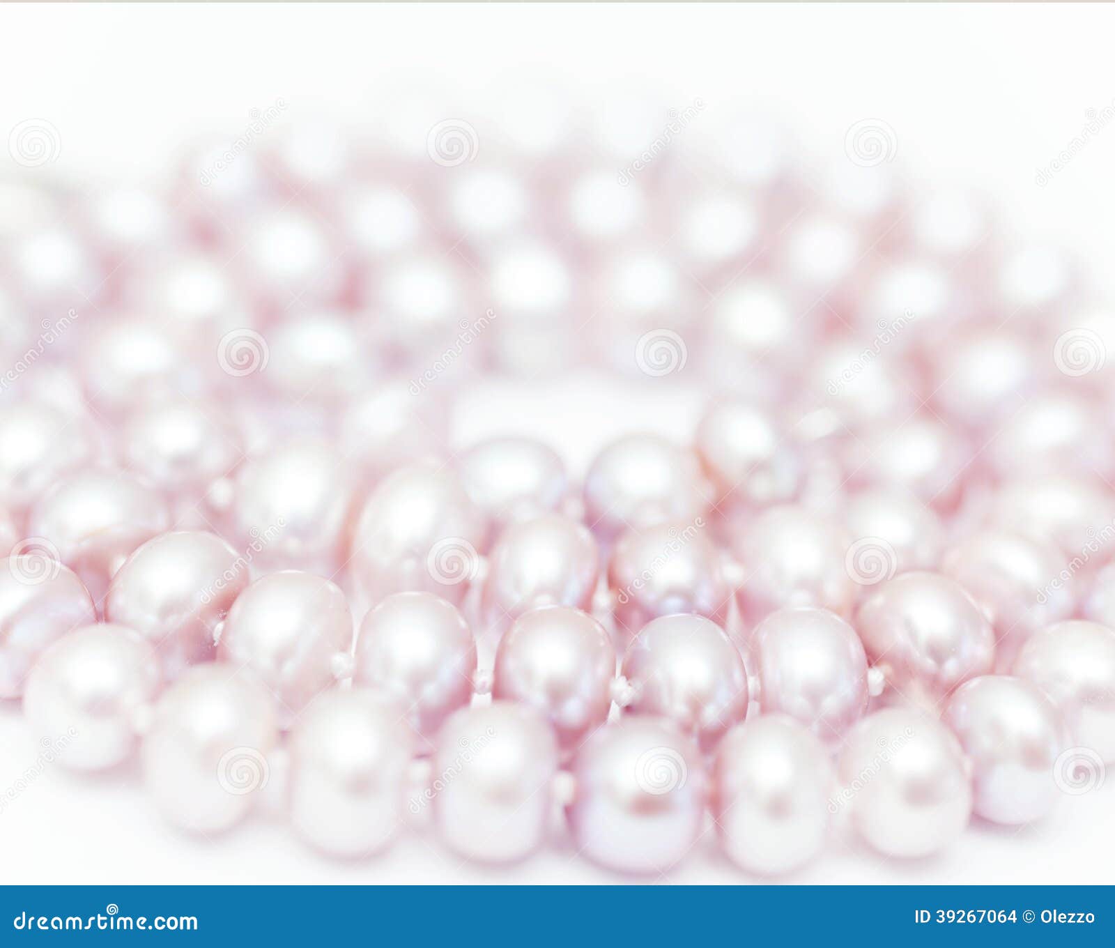String of Pearls Delicate Pink Color Stock Photo - Image of luxury ...