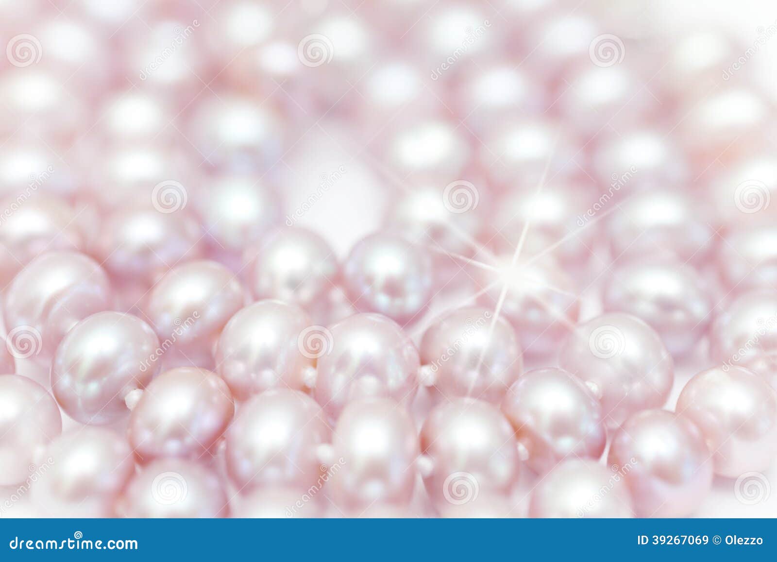 String of Pearls Delicate Pink Color Stock Image - Image of celebration ...