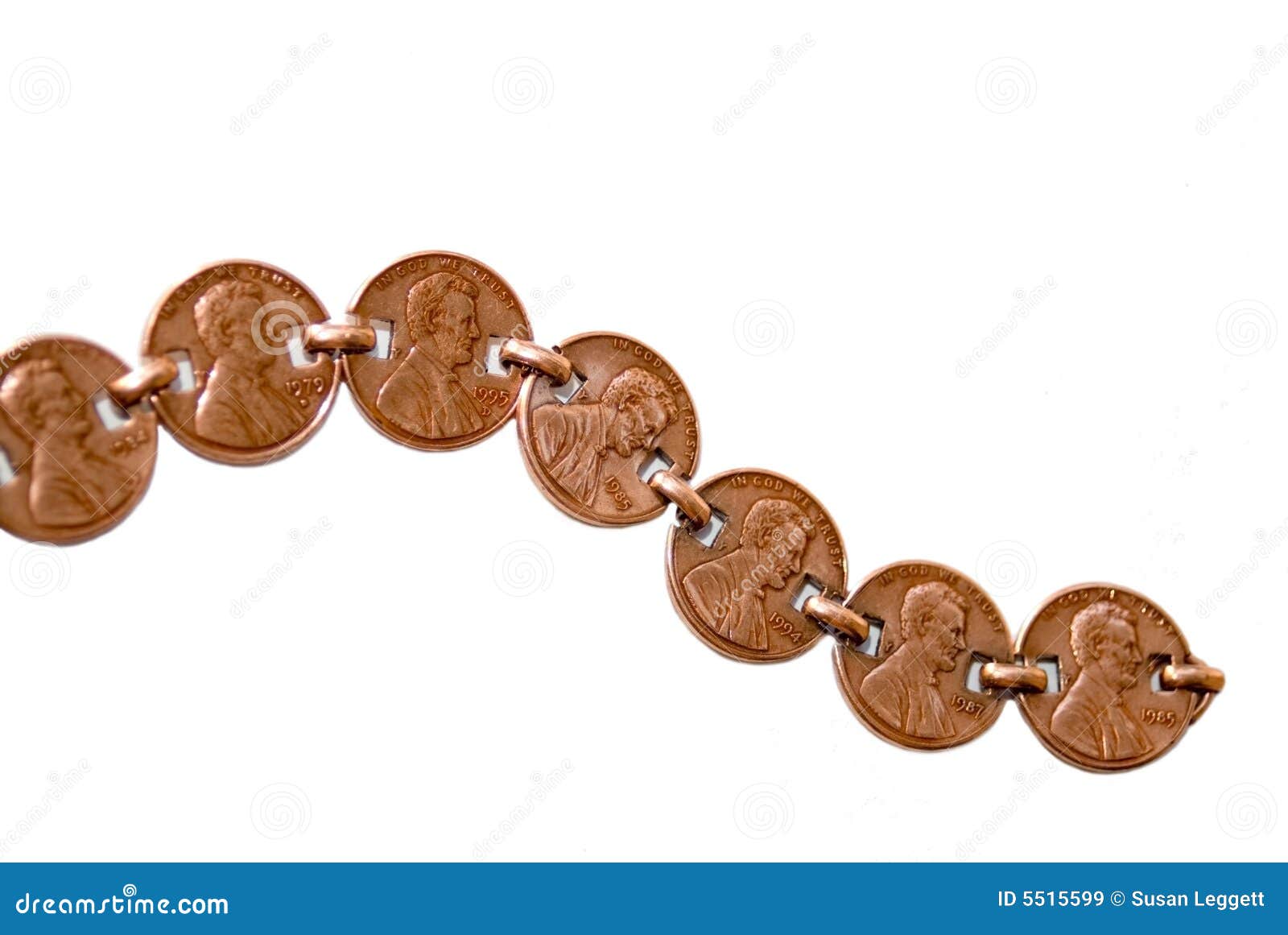 String of Pennies stock image. Image of date, inherit - 5515599