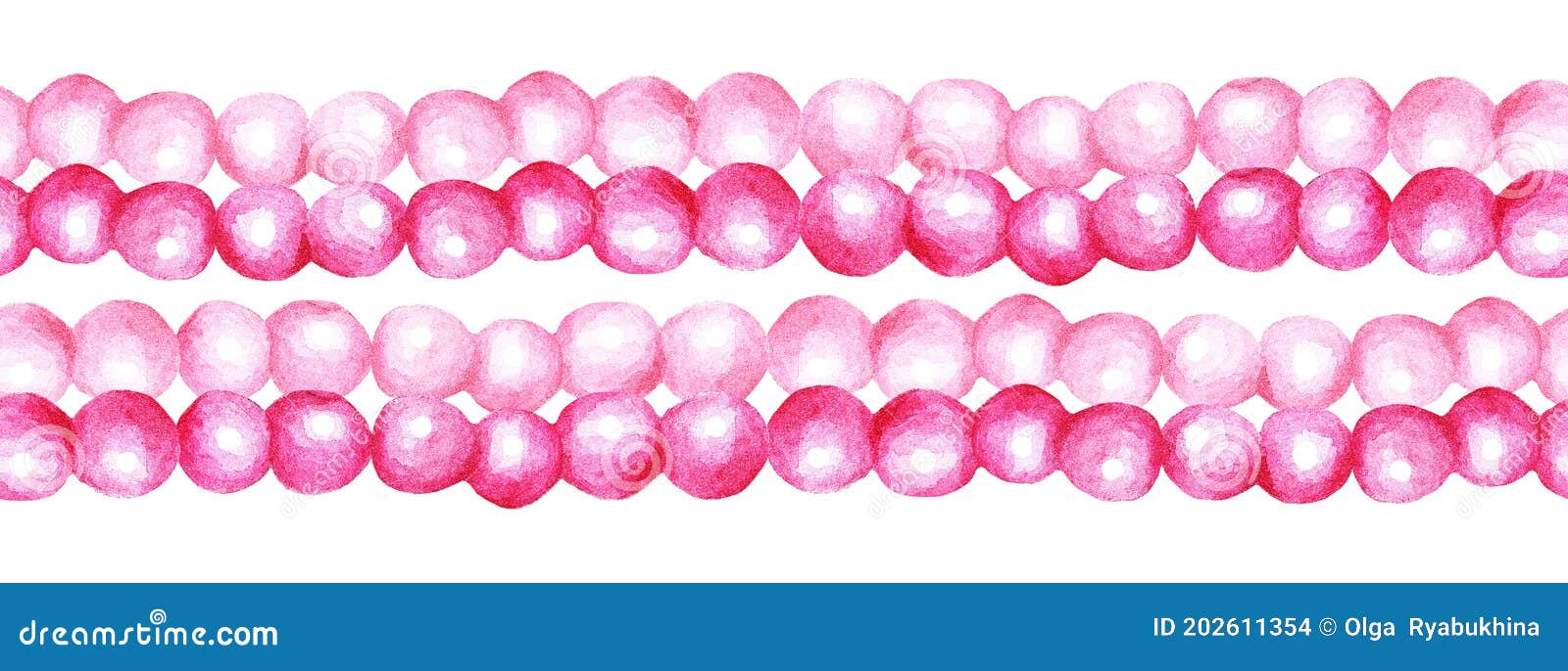 A String of Pearls, Watercolor 2 Stock Illustration - Illustration of ...
