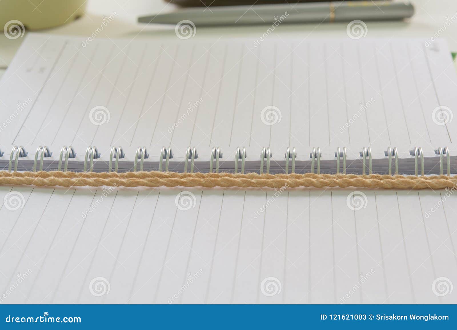 String Rope White Book Cover And Pen Stock Image | CartoonDealer.com ...