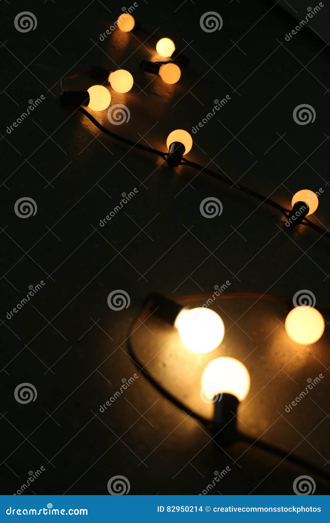 String Of Shining Light Bulbs Picture. Image: 82950214