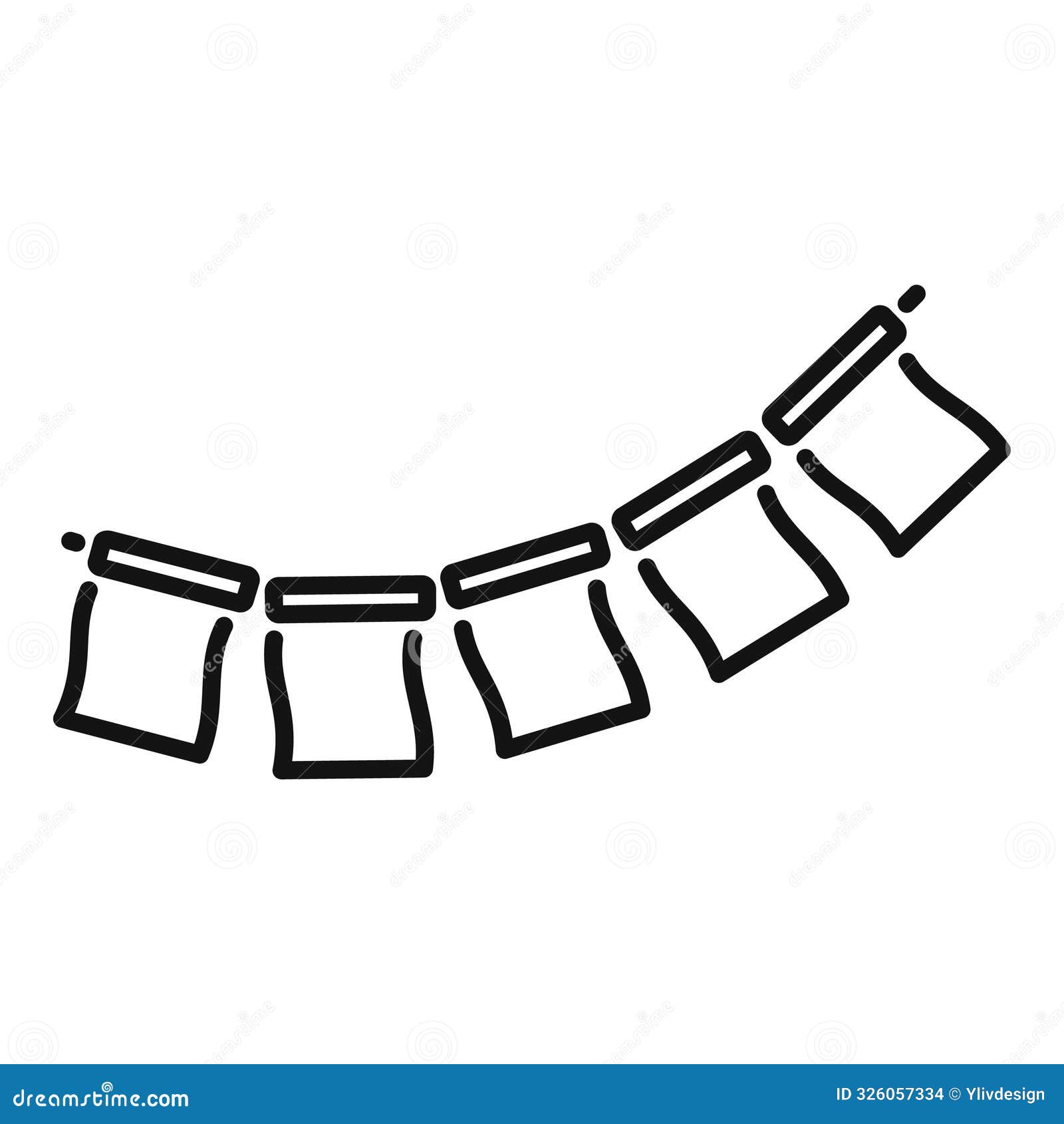 String of Square Flags Hanging on a Line Forming an Arch Stock ...