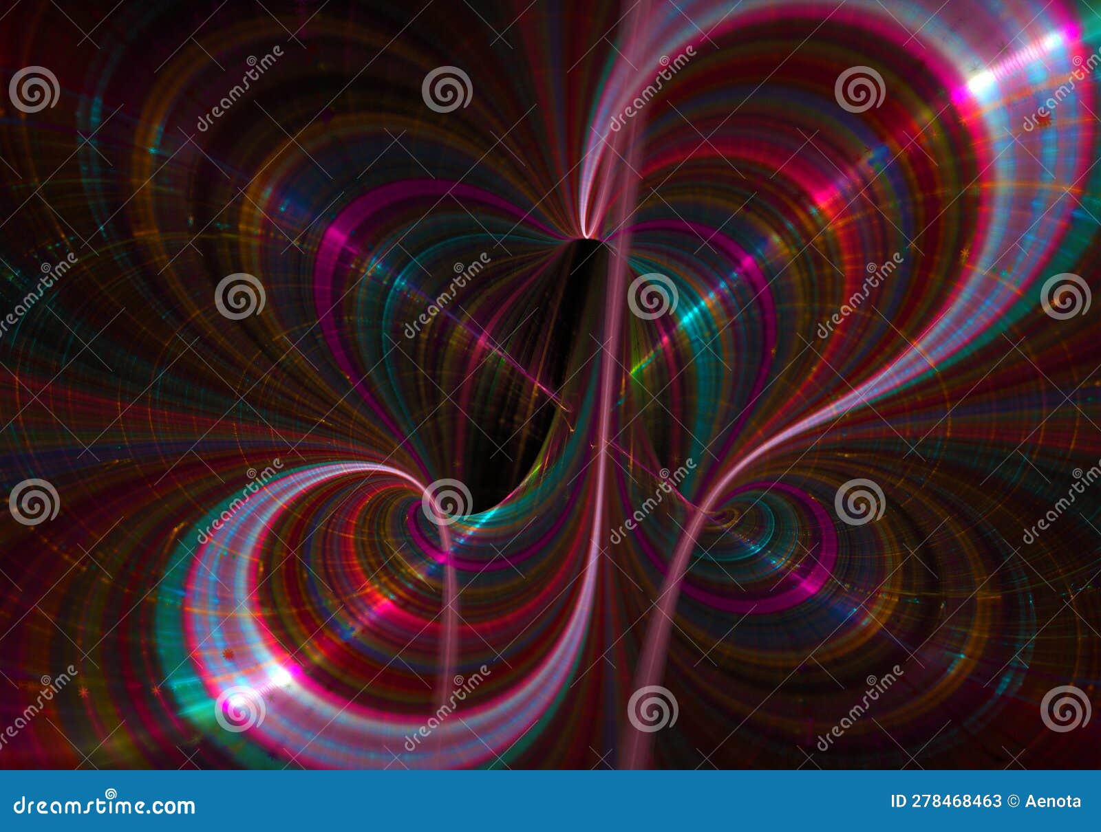 Wormhole. Singularity And Event Horizon - Warp Space And Time. Digital ...