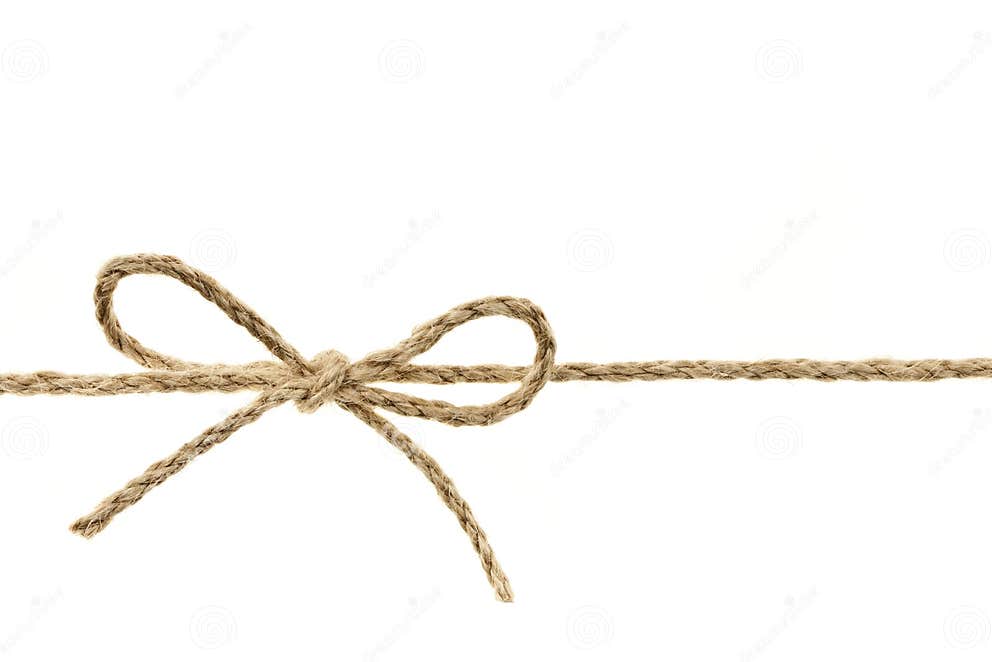 String tied in a bow stock photo. Image of natural, braided - 28151058