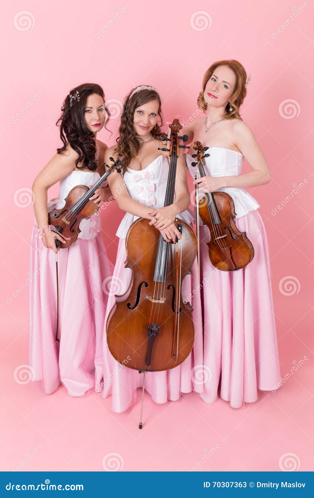 String trio portrait stock image. Image of glamour, adult - 70307363