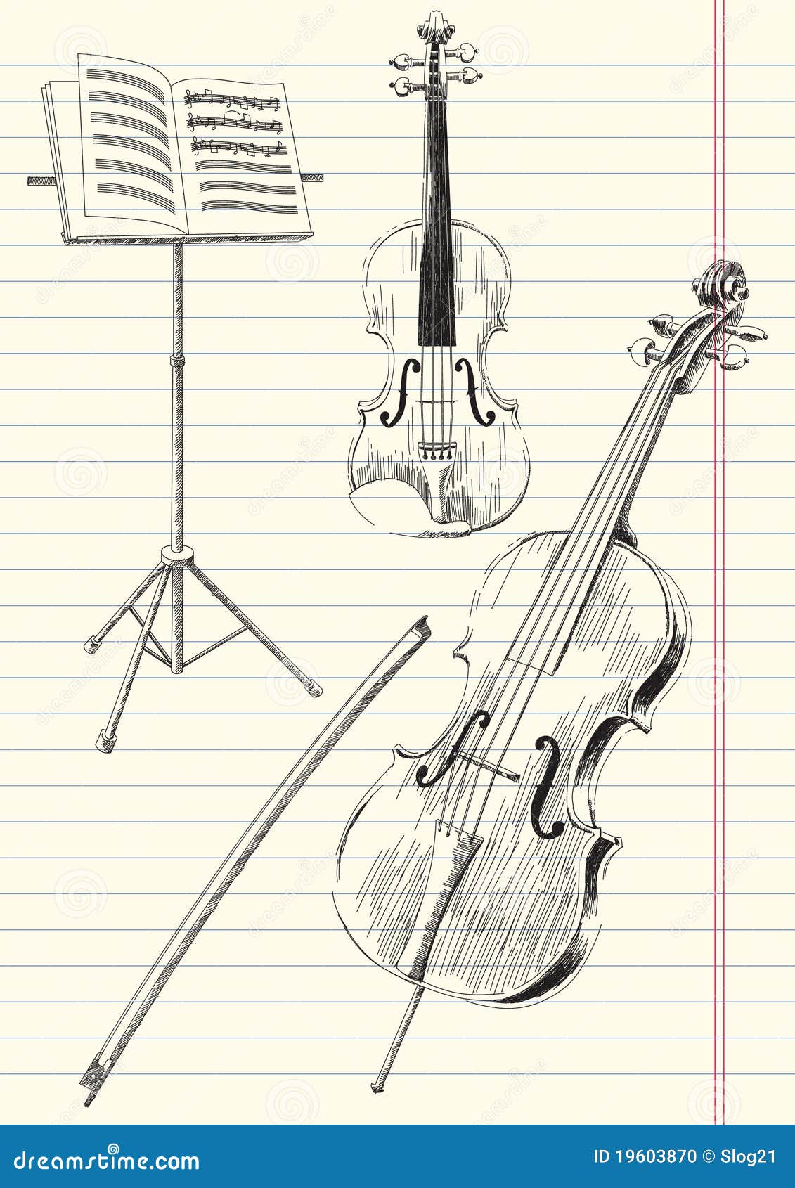 Stringed Music Instruments stock vector. Illustration of technique ...