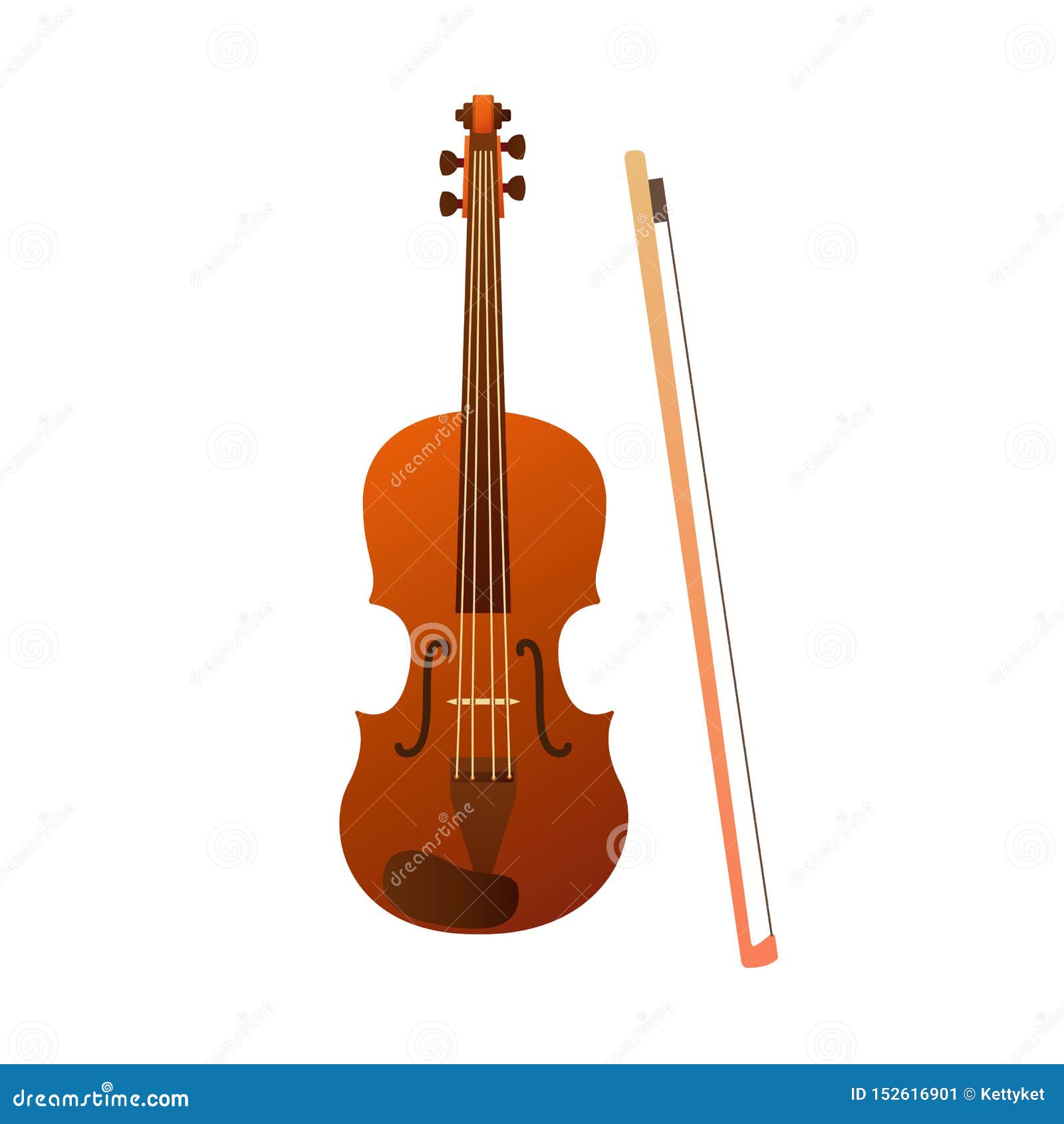 Stringed Musical Instruments, Violin. Design Layout for Banners ...