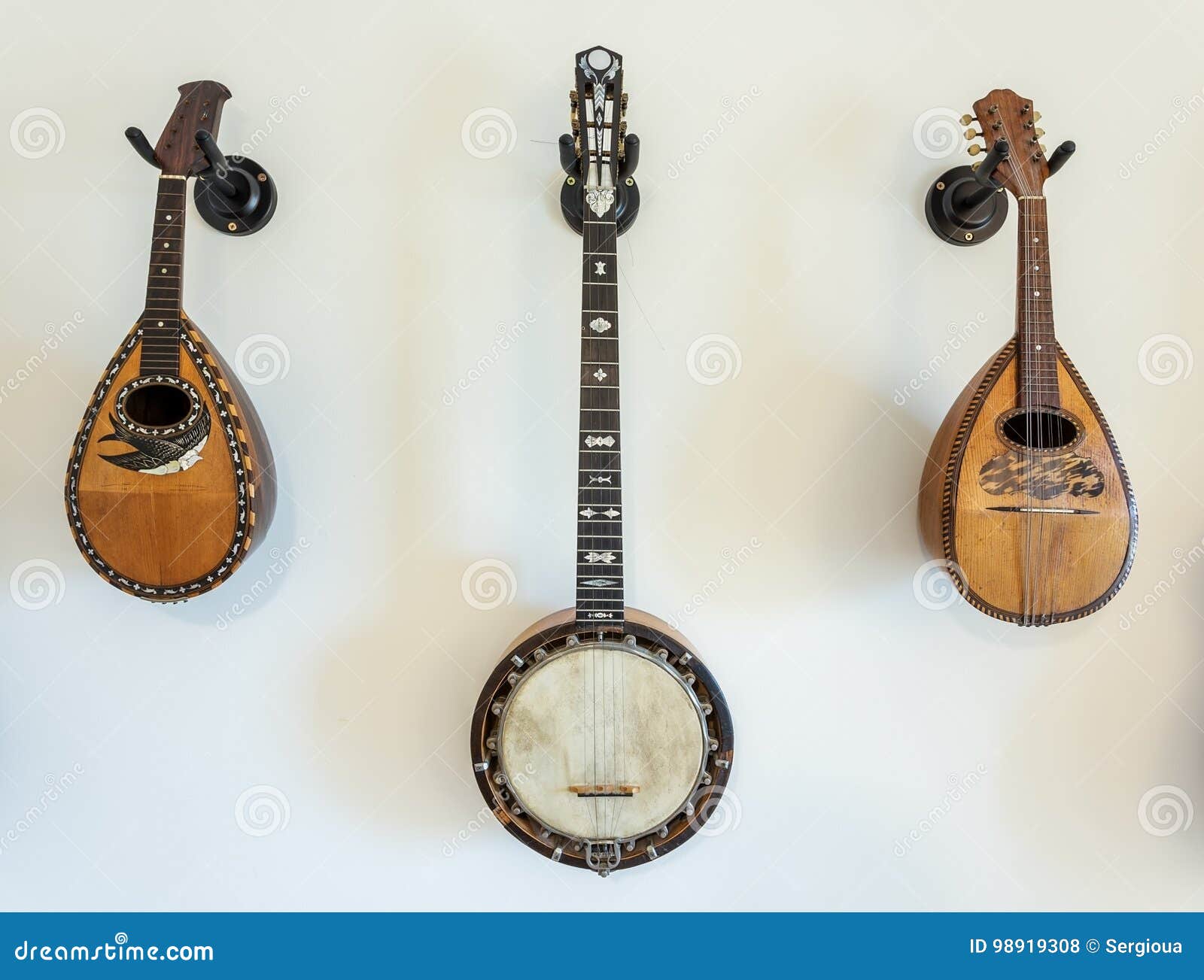 Stringed Musical Instruments on Wall. Stock Photo - Image of middleeast ...