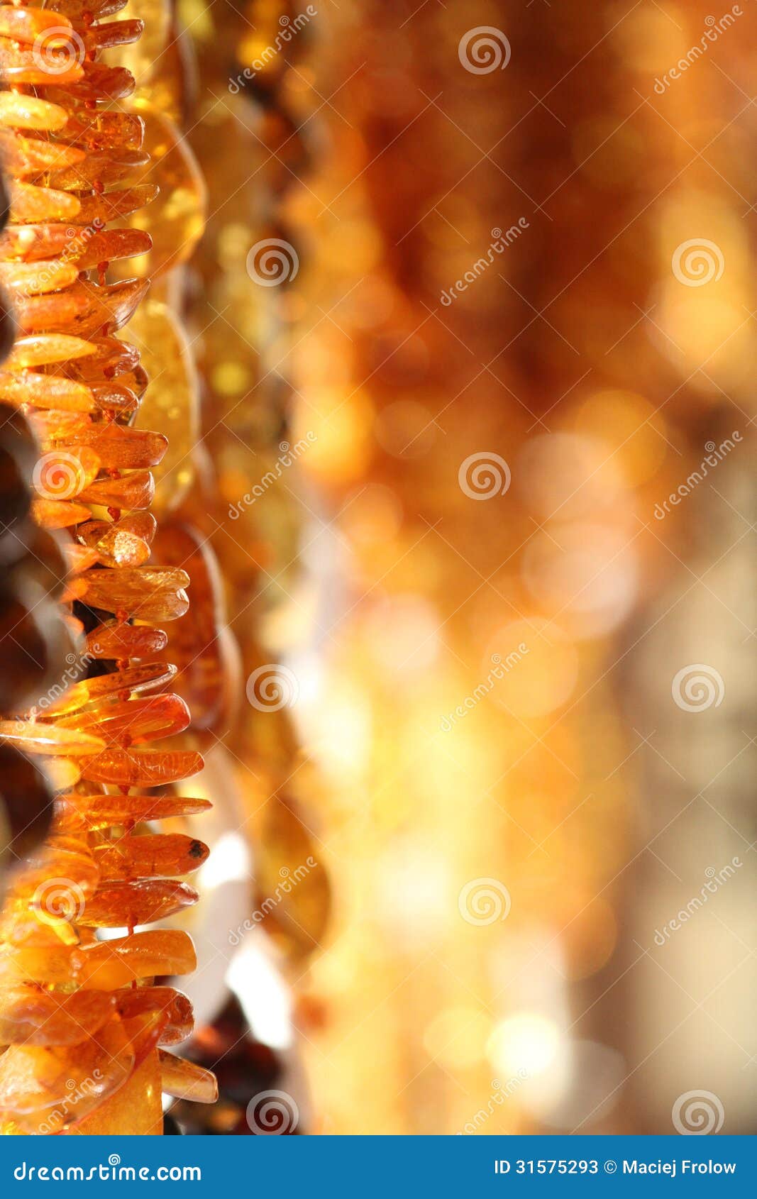 Strings of Amber Gemstones stock image. Image of decorative - 31575293