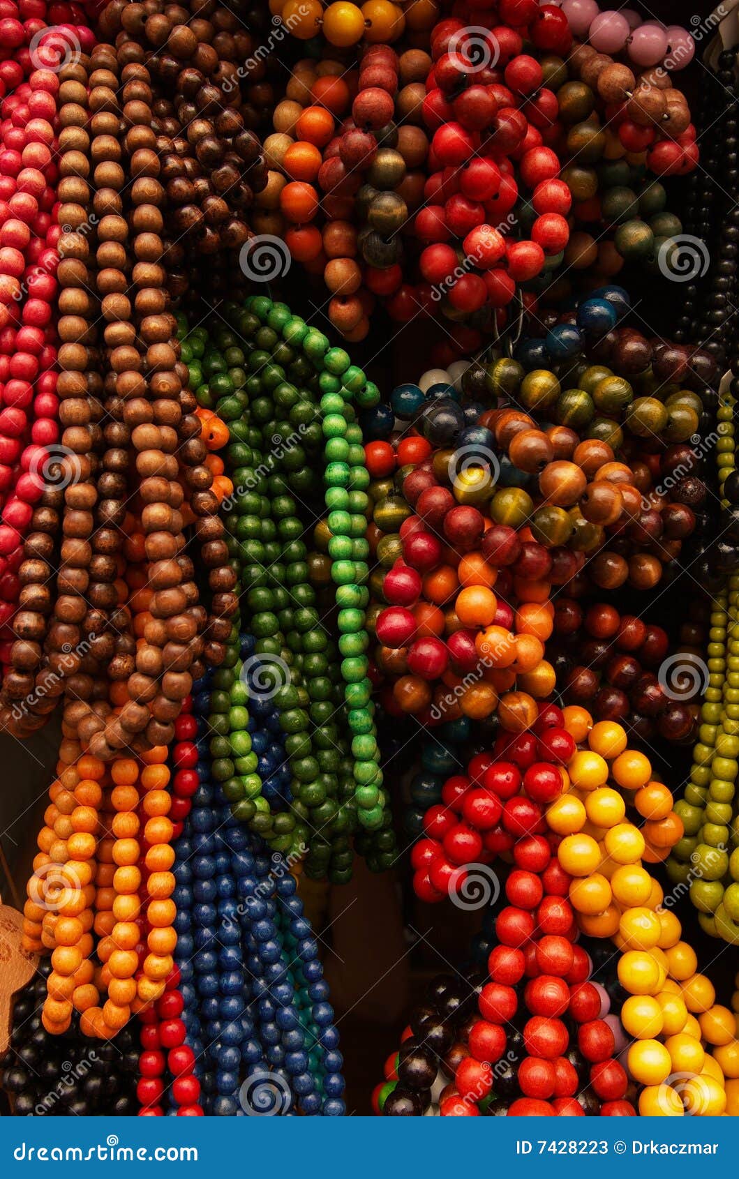 Strings of beads stock image. Image of colorful, orange - 7428223