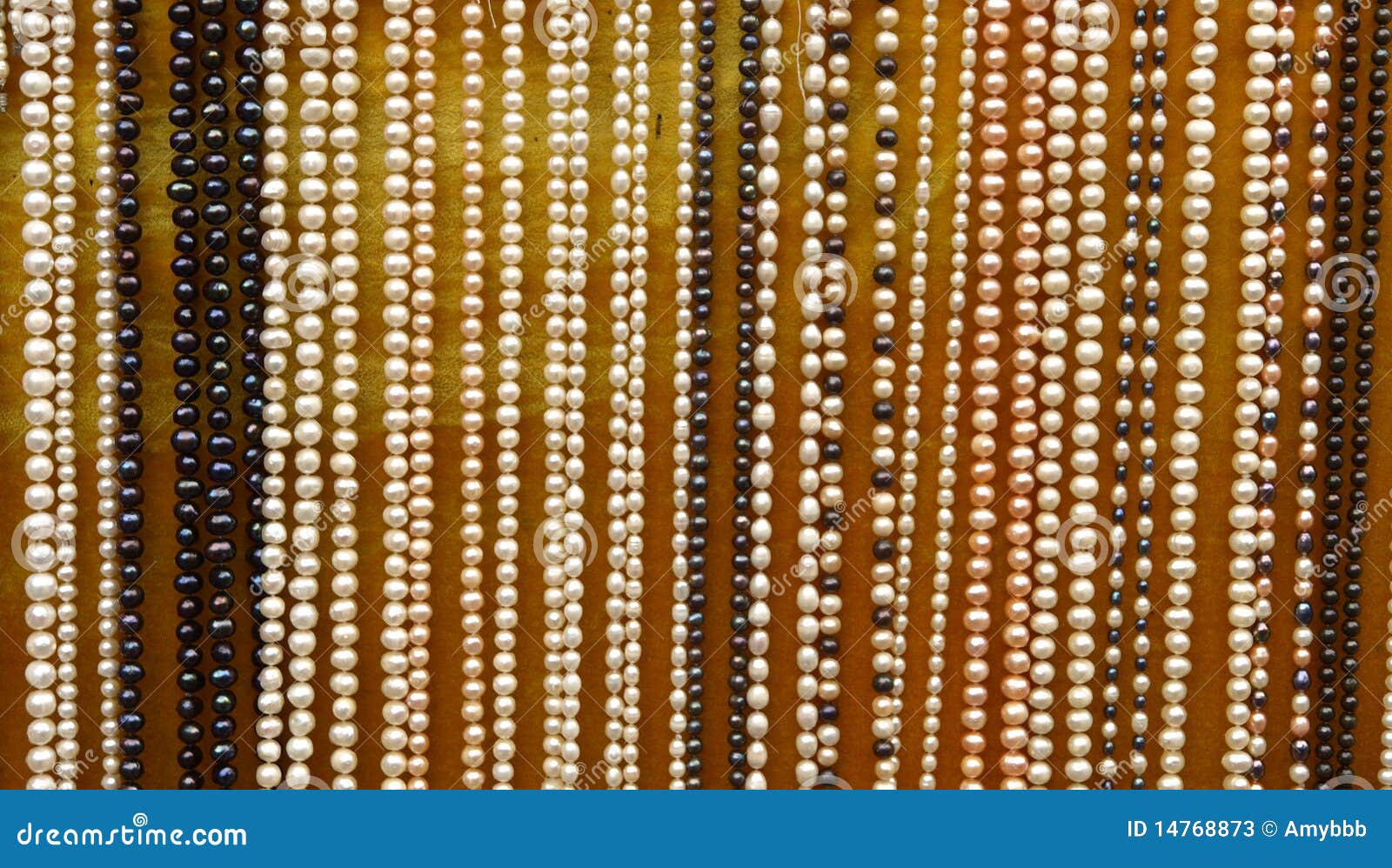 Strings of Beautiful Pearls Stock Image - Image of design, delicate ...