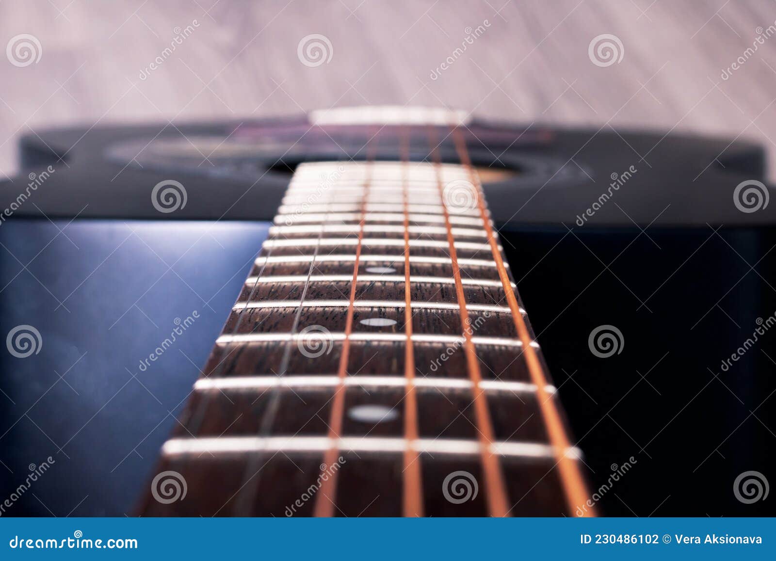 Strings on a Black Guitar Close Up Stock Photo - Image of sing ...