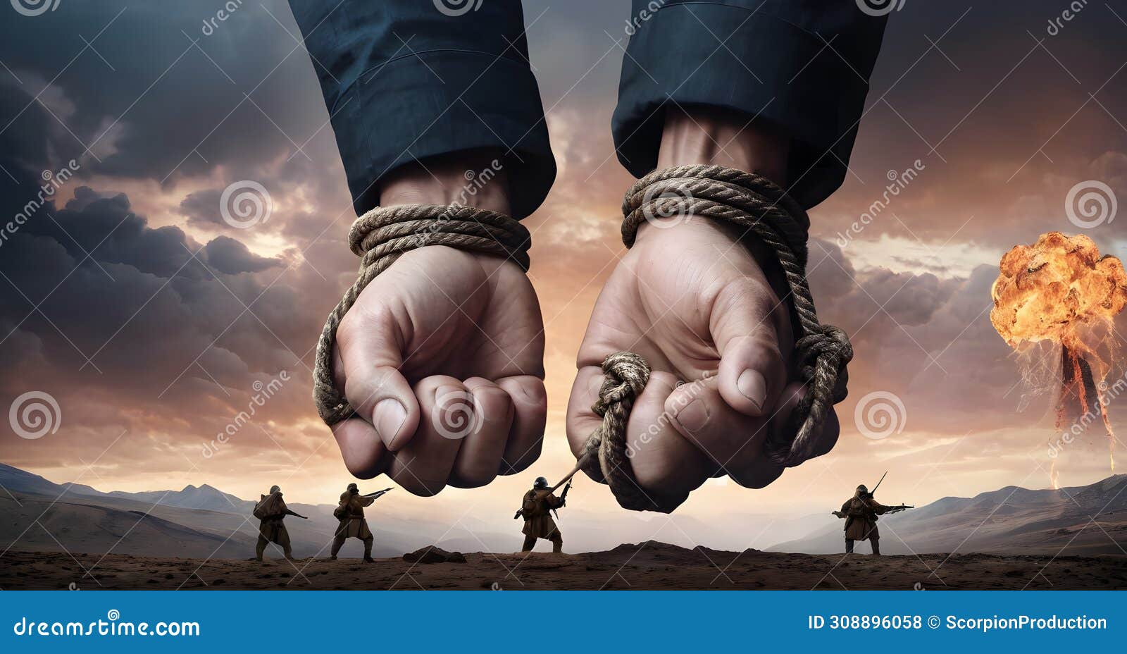 Strings of Command: Military Manipulation Theme Stock Illustration ...