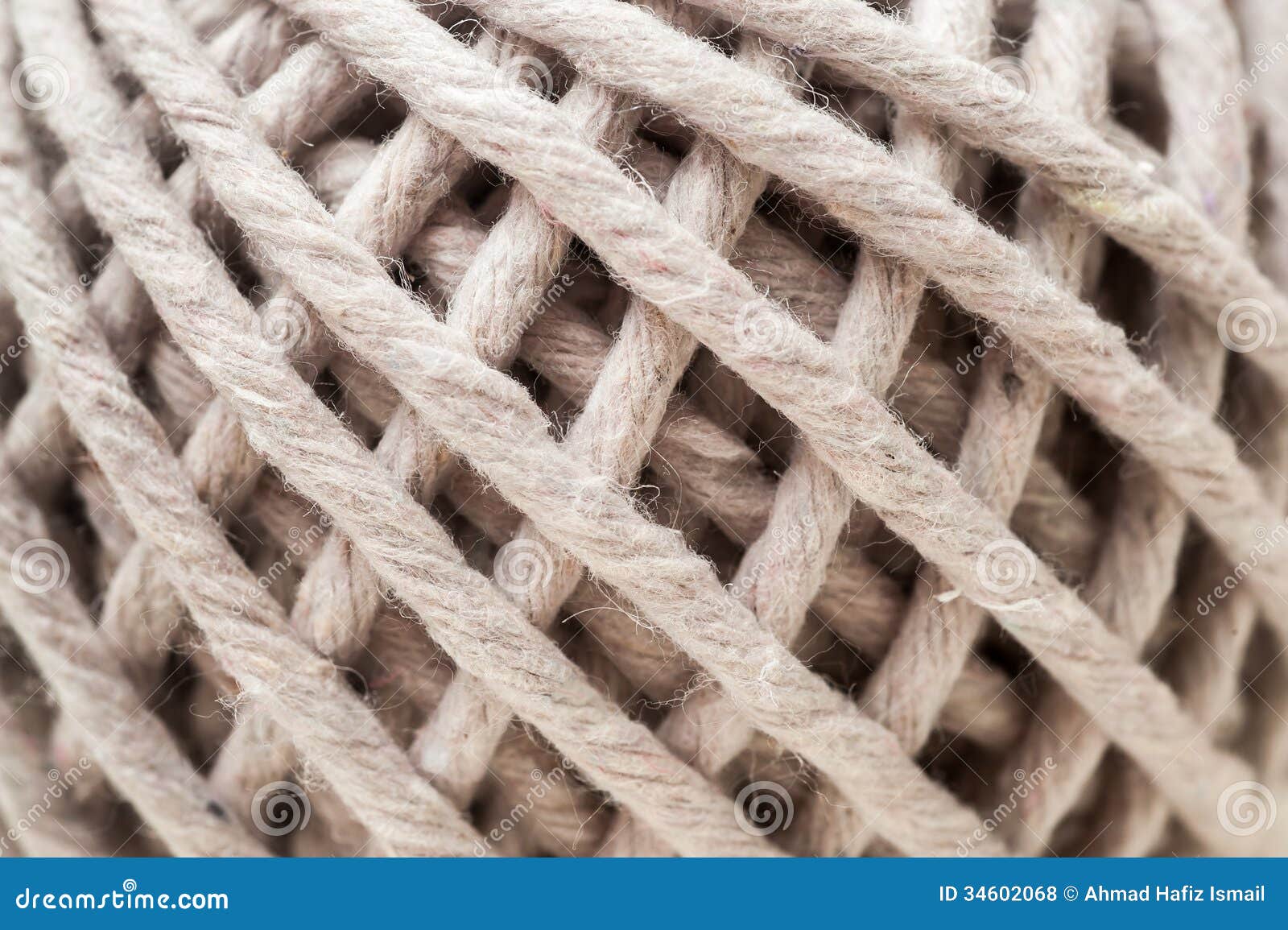 Strings Crosshatch Pattern Closeup Stock Photo - Image of coarse, ball ...