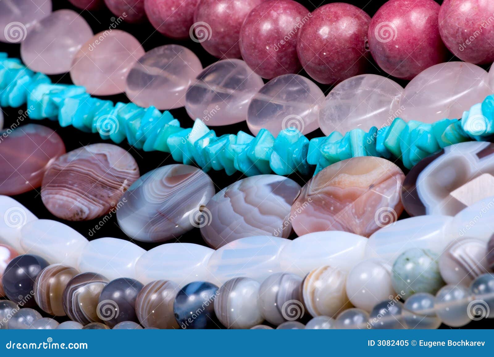 Strings of gem stones beds stock image. Image of domestic - 3082405