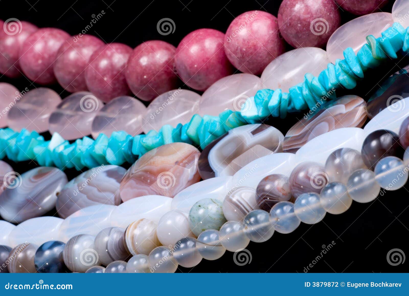 Strings of gem stones beds stock photo. Image of ornament - 3879872
