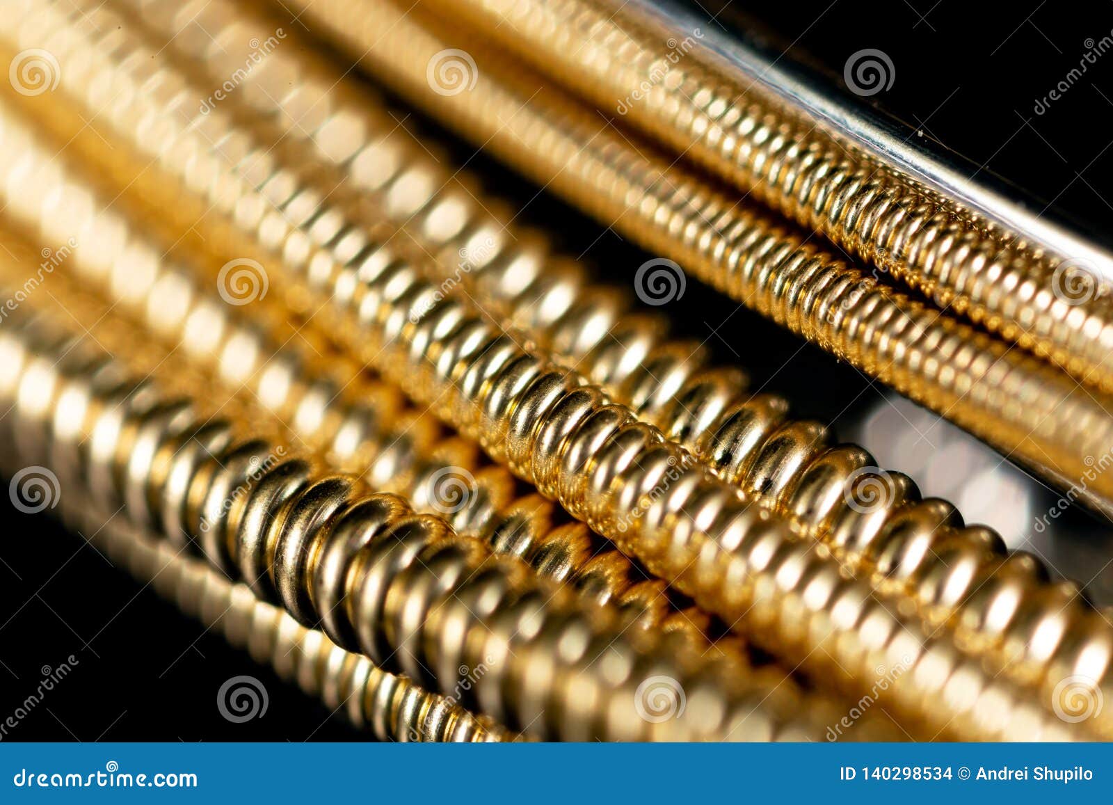 Strings for Guitar As an Abstract Background Stock Photo - Image of ...