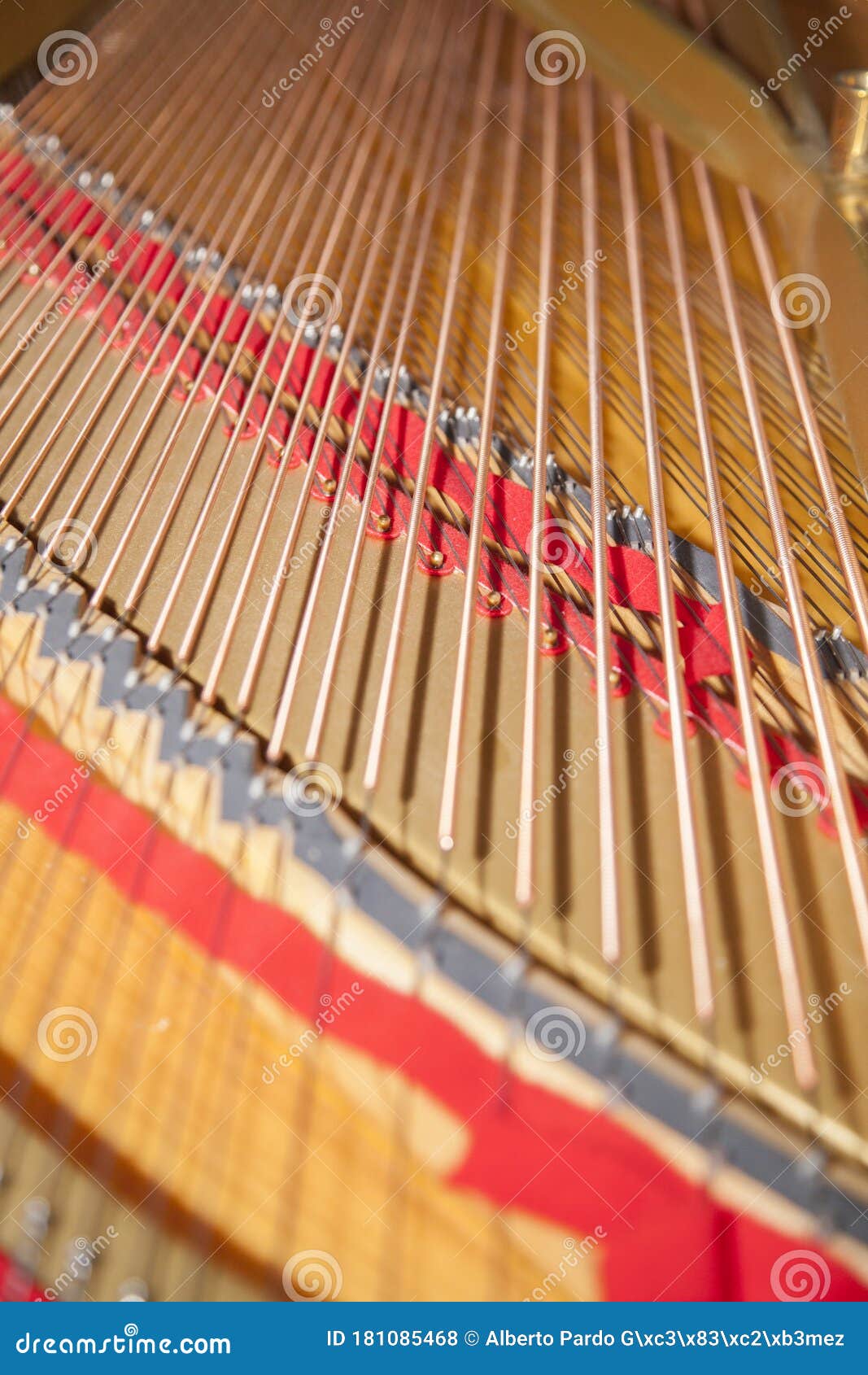 Strings inside piano stock photo. Image of background - 181085468
