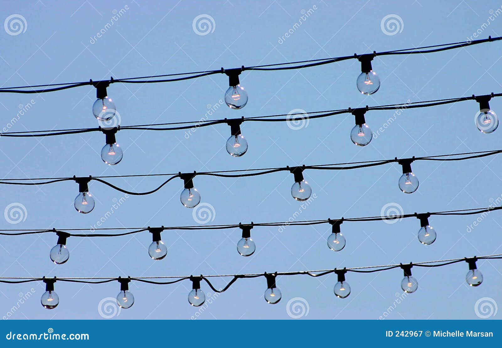 Strings of lights stock image. Image of light, strung, background - 242967