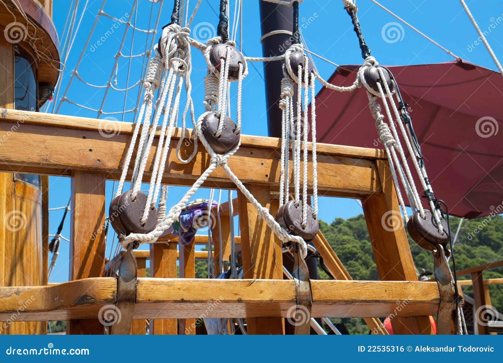 Strings of Old Sailing Boat Stock Photo - Image of culture, mljet: 22535316