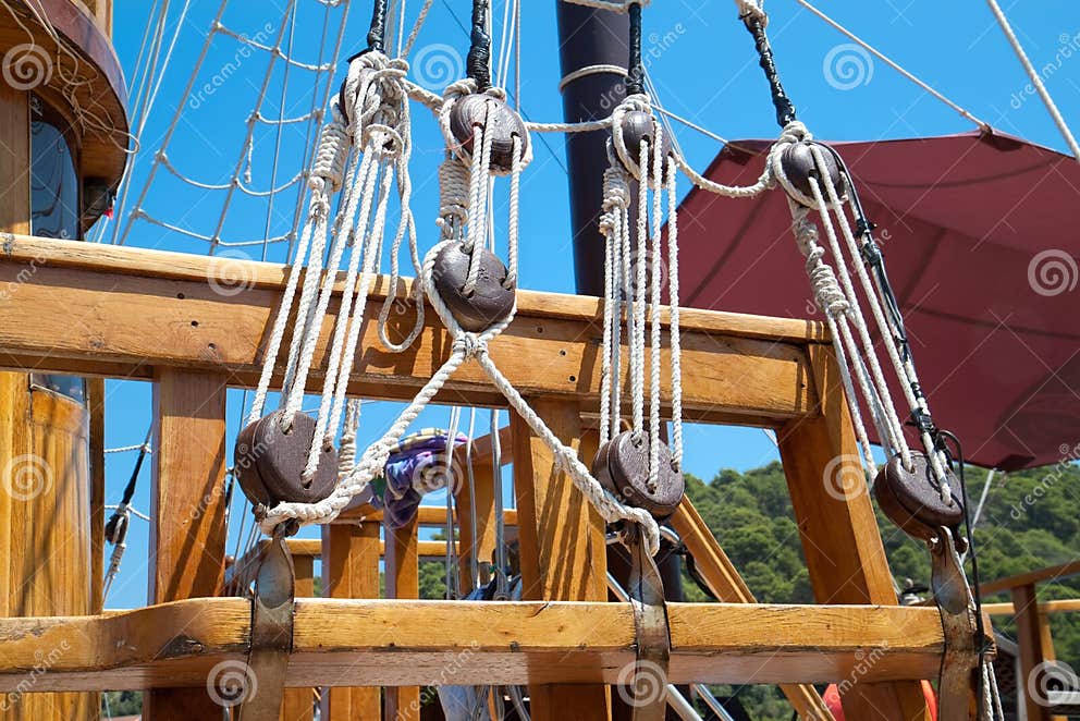Strings of Old Sailing Boat Stock Photo - Image of culture, mljet: 22535316