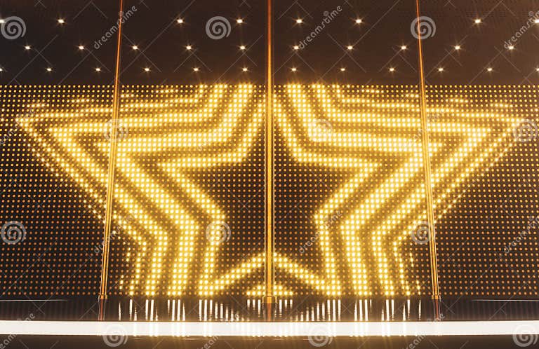 Strip Club Stage and Lights Stock Illustration - Illustration of centre ...