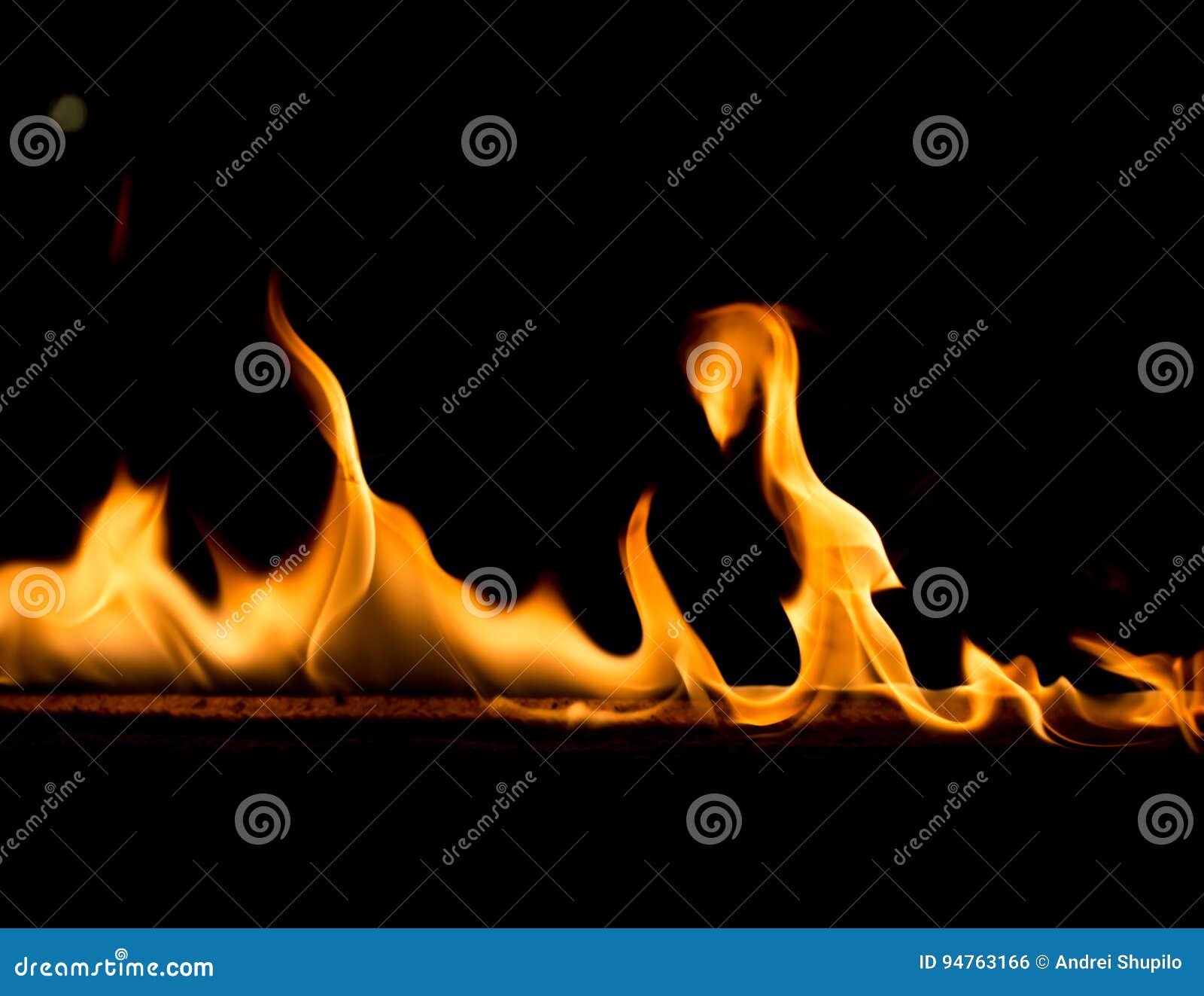 Strip of Fire on a Black Background Stock Photo - Image of abstract ...