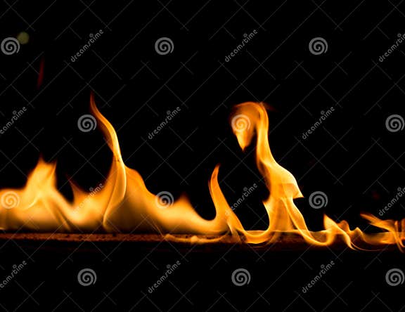 Strip of Fire on a Black Background Stock Photo - Image of abstract ...