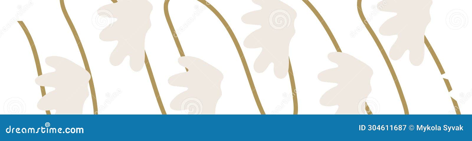 Strip Floral Pattern stock illustration. Illustration of watercolor ...